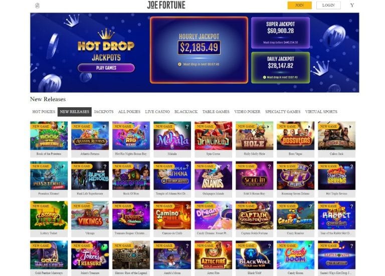 Joe Fortune Review - Online Pokies With Hot Drop Jackpots 2023